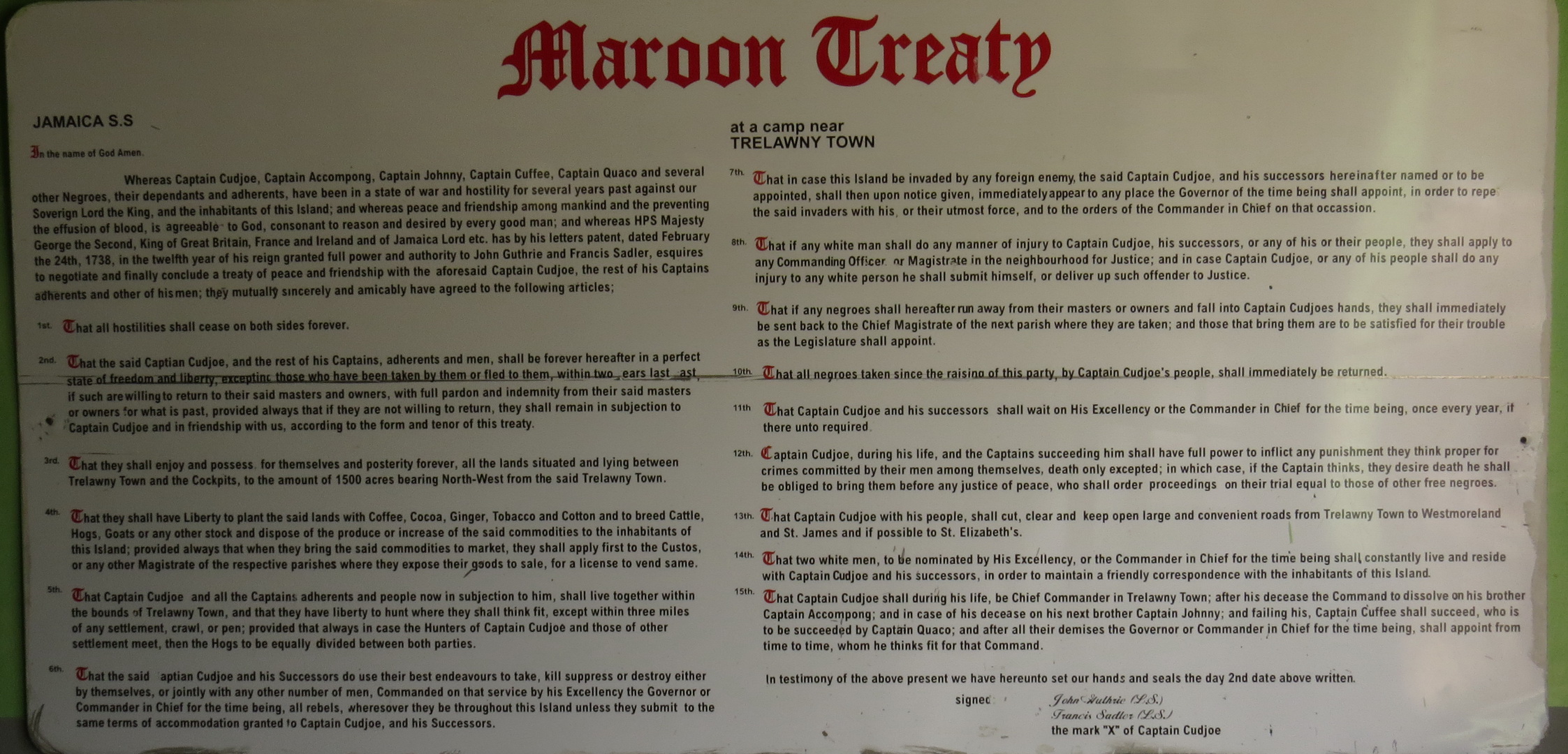 Maroon Treaty – BirdLife eThekwini KZN